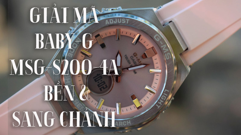 Review mẫu Baby-G MSG-S200-4A – Xứng danh đẹp, bền và sang chảnh